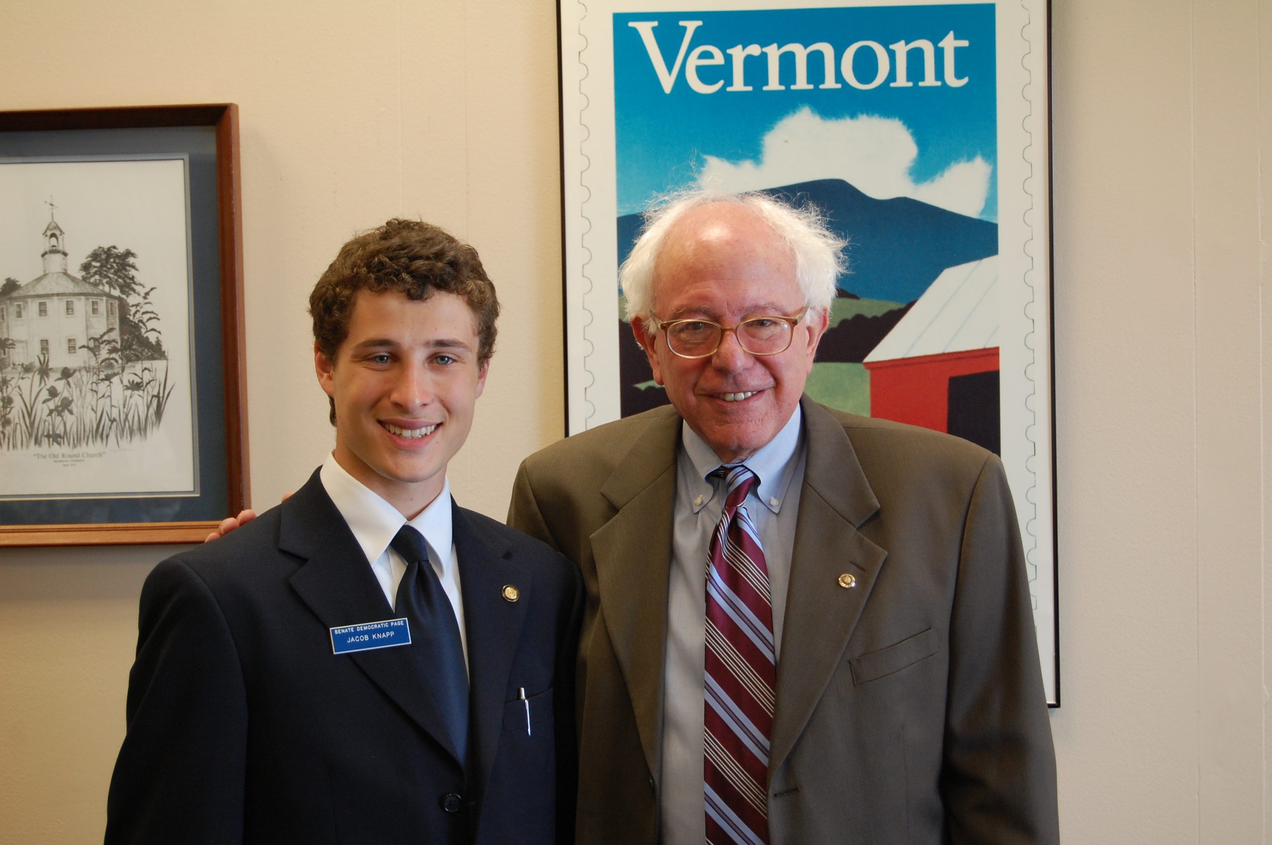 Sanders Meets with Senate Page from Vermont » Senator Bernie Sanders